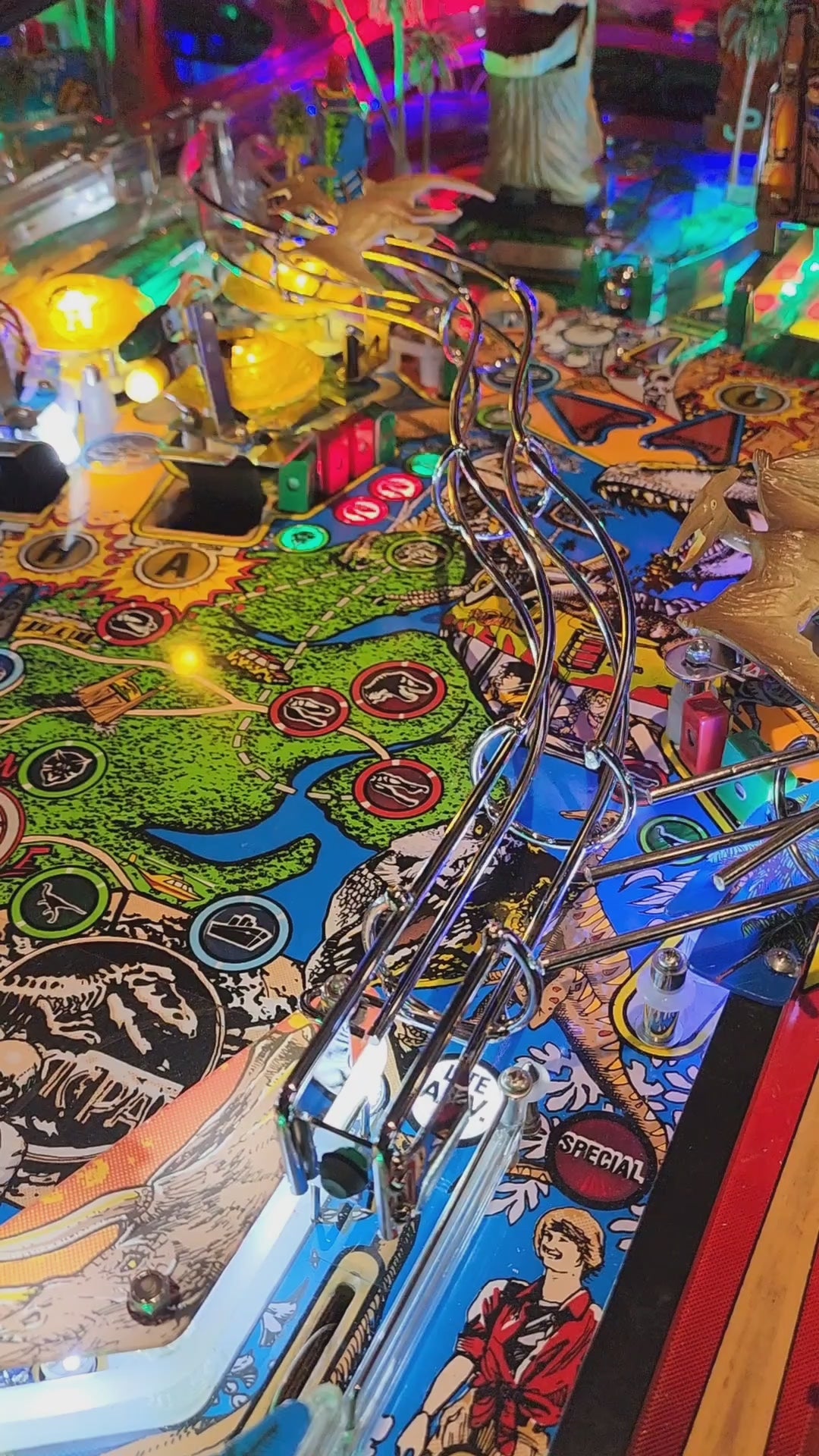 Jurassic Park Pinball Main Wavy Wireform (Data East) – Wireform Pinball ...